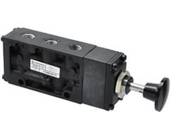 K71DA00KC0KB31P2 Nugget 200 Series 5/2 detent palm button actuated 1/4 ...