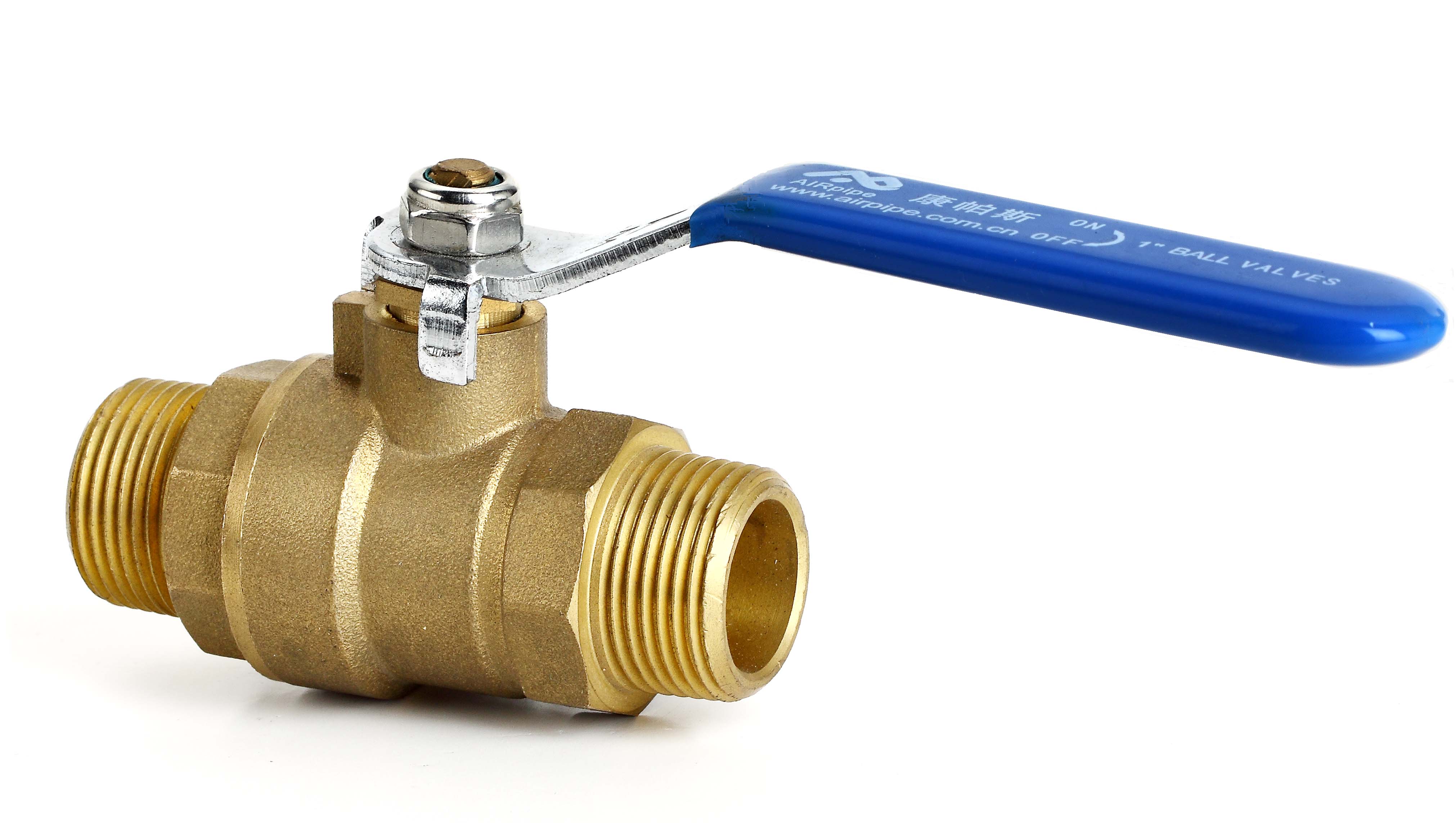 3 4 NPT Male Nickel Plated Locking Ball Valve Air Hydraulic